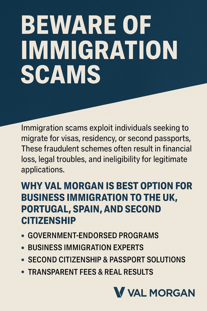 Val Morgan Immigration | Beware of Immigration Scams